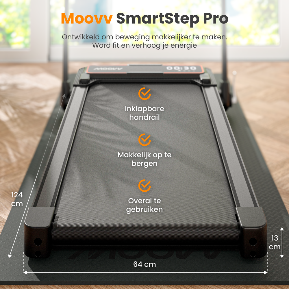 Moovv SmartStep Pro - Loopband Inklapbaar 1-12km/u