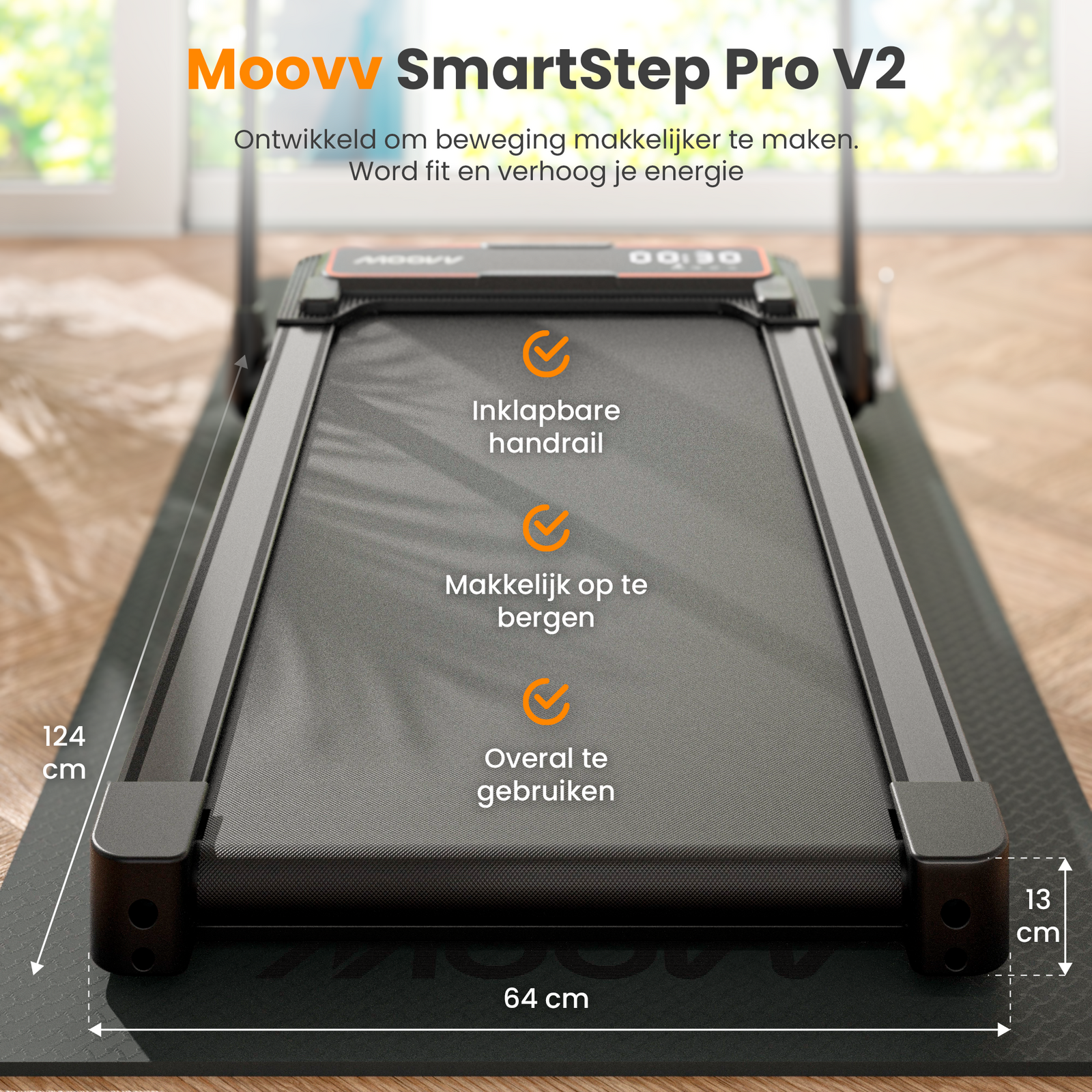 Moovv SmartStep Pro v2 - Loopband Inklapbaar 1-12km/u